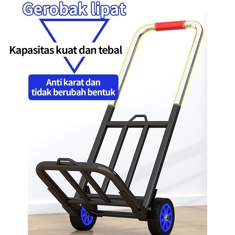 Jual Diskon 150 Kg Troli Barang Lipat Hand Truck Folding Cart Silent ...