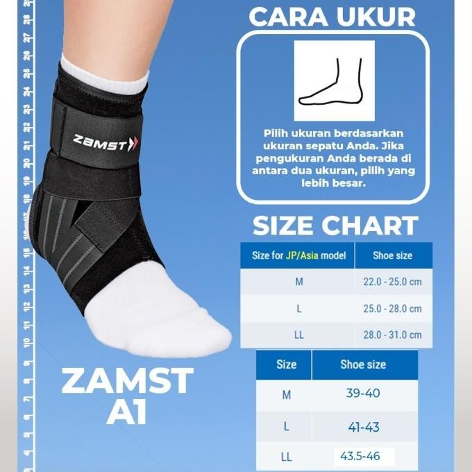 Jual Ankle Brace Support Zamst A1 Japan Original | Shopee Indonesia