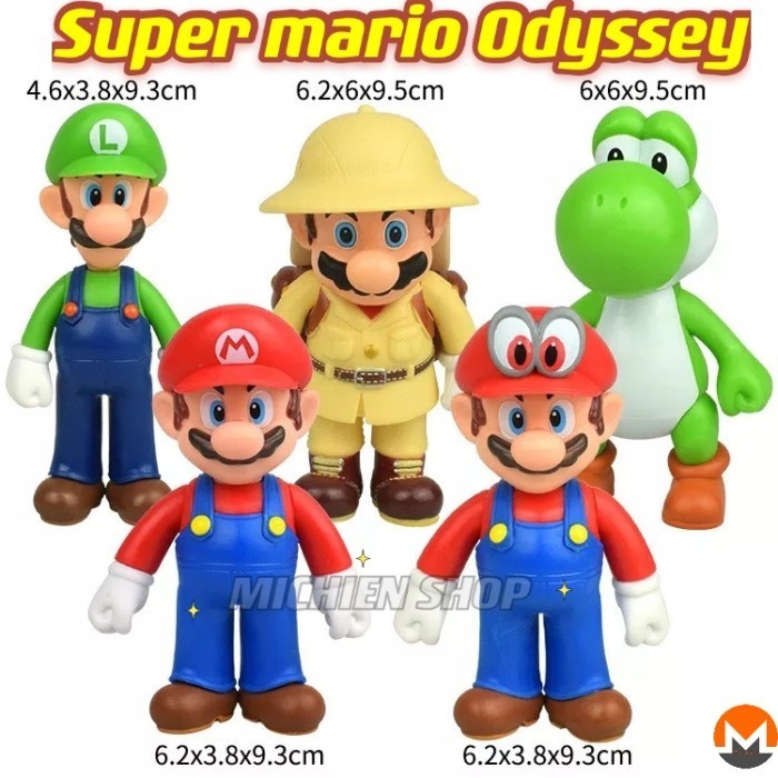 Jual Action Figure Super Mario Anime Model Boneka Mario Bros Luigi ...