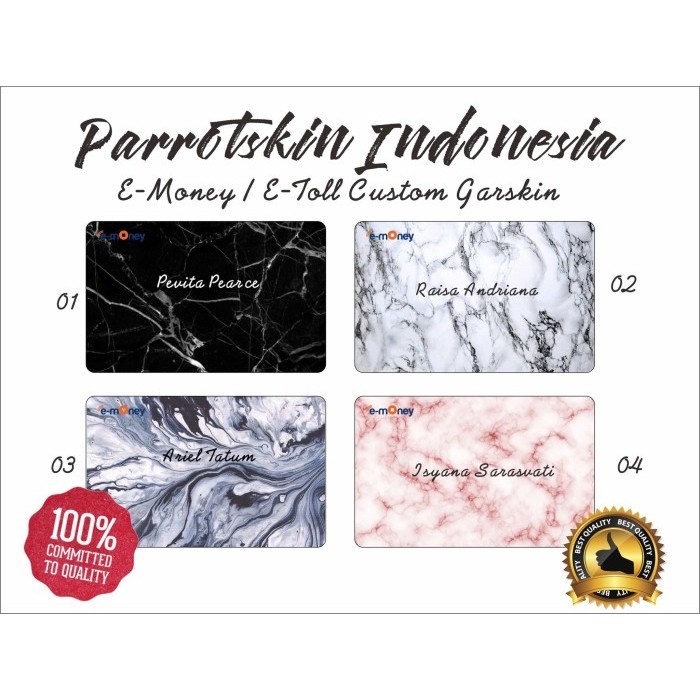 Jual Garskin Custom E-money Etoll Flazz card marble Edition -Free ...