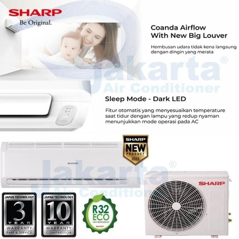Jual AC SHARP 1/2 PK AH-A 5 BEY / 05 BBY TERMASUK PEMASANGAN F83T ...