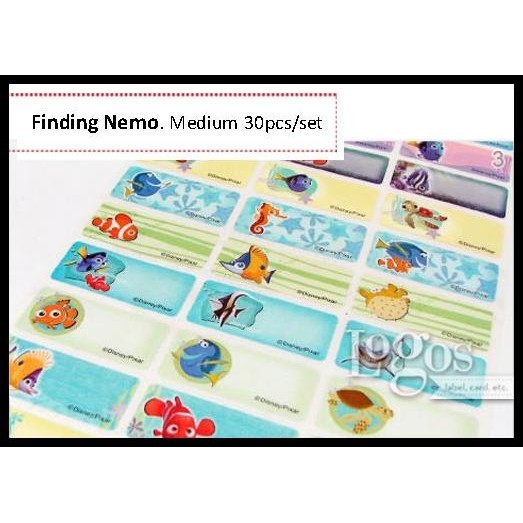 Jual TERBARU FINDING NEMO MEDIUM NAME LABEL STIKER DISNEY CLOWN FISH ...