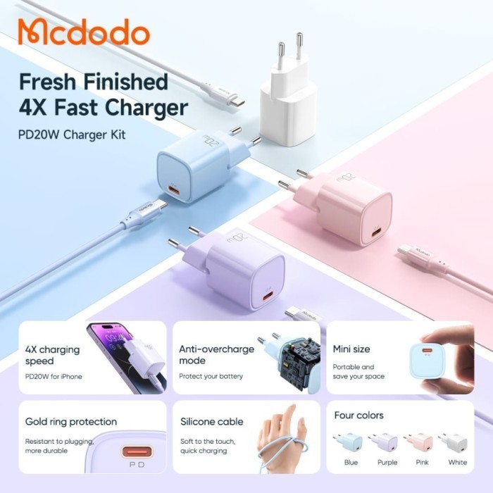 Jual MCDODO CH-402 Charger PD Type C To Lightning Fast Charging 20W | Shopee Indonesia