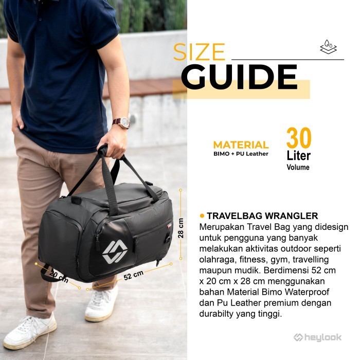 Jual Travelbag Pria Wrangler Tas Gym Duffle Bag Tas Fitness Tas Futsal ...