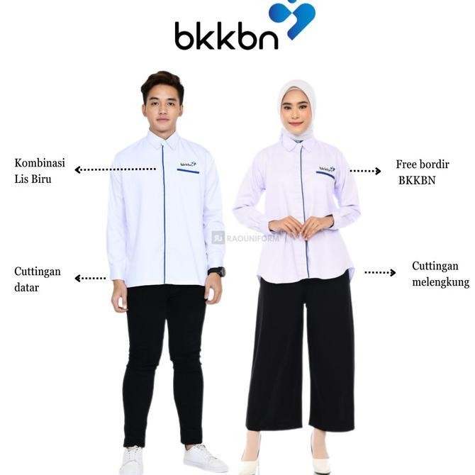 Jual B 001 Baju kerja kantor BKKBN/kemeja putih BKKBN/seragam dinas ...