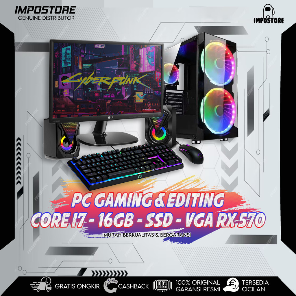 Jual PC GAMING CORE i7 - 16GB RAM - VGA 4GB DDR5 128BIT RADEON R9 - SSD ...