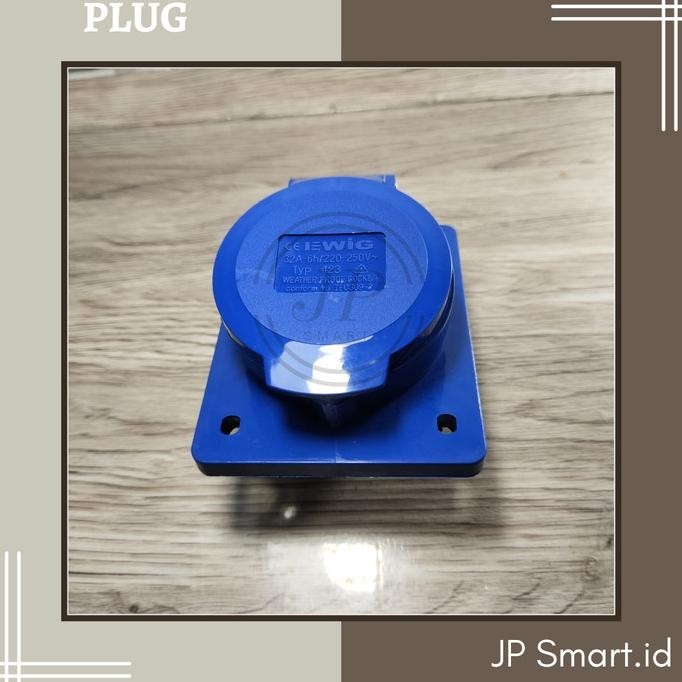 Jual Panel Mounting 32A 3P E23 EWIG Plug Female Stecker Stop Kontak ...