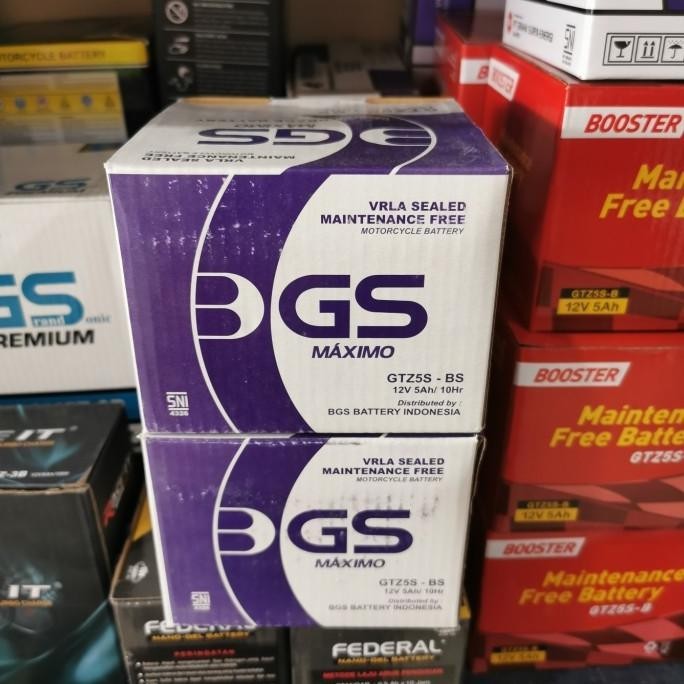 Jual HARGA DISC - AKI BATERAI KERING GS MAXIMO GTZ5S 12V 5AH BEAT MIO VIXION VARIO 110 | Shopee ...