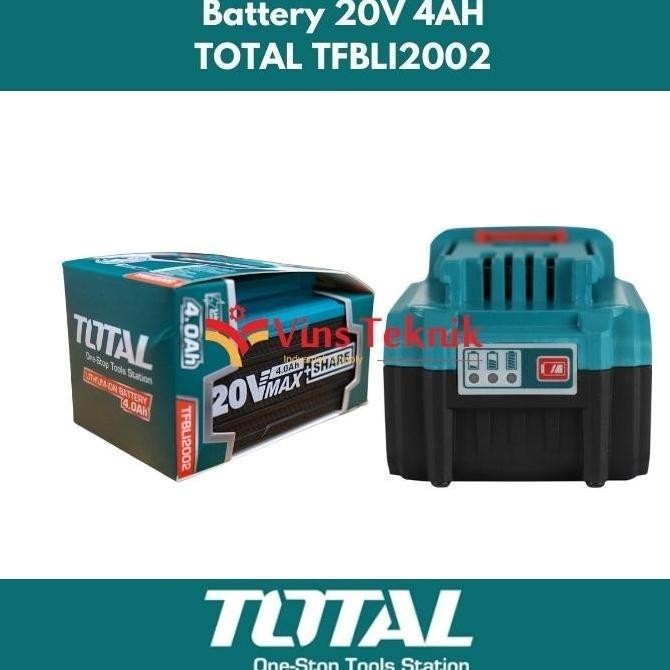 Jual Baterai Total Cordless 20V Lithium-Ion Battery Pack 4.0Ah ...