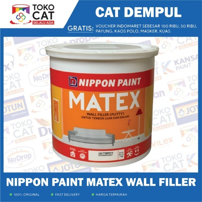 Jual Cat Dempul Eksterior | Plamir Tembok Matex 4 Kg | Kemasan Galon ...