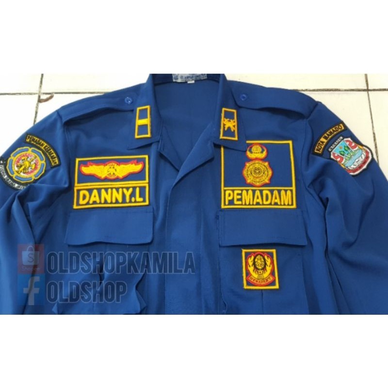 Jual baju pemadam damkar PDL lengkap bordir timbul PNS ASN ( baju saja ...