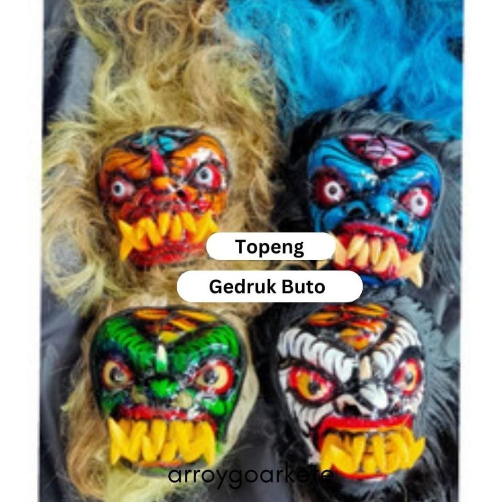 Jual Topeng Gedruk Karakter Buto Ijo / Topeng Rampak Buto Bg51 | Shopee ...