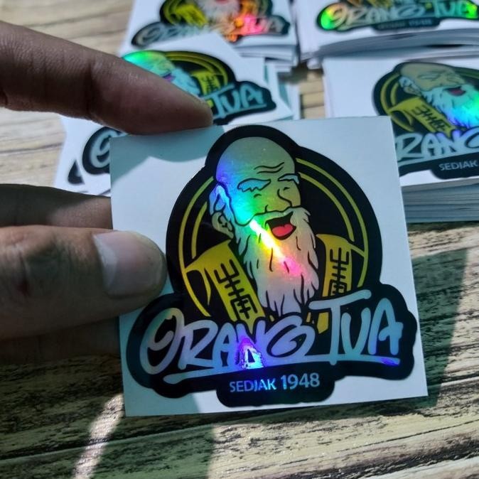 Jual Sticker Orang Tua Hologram Princut | Shopee Indonesia