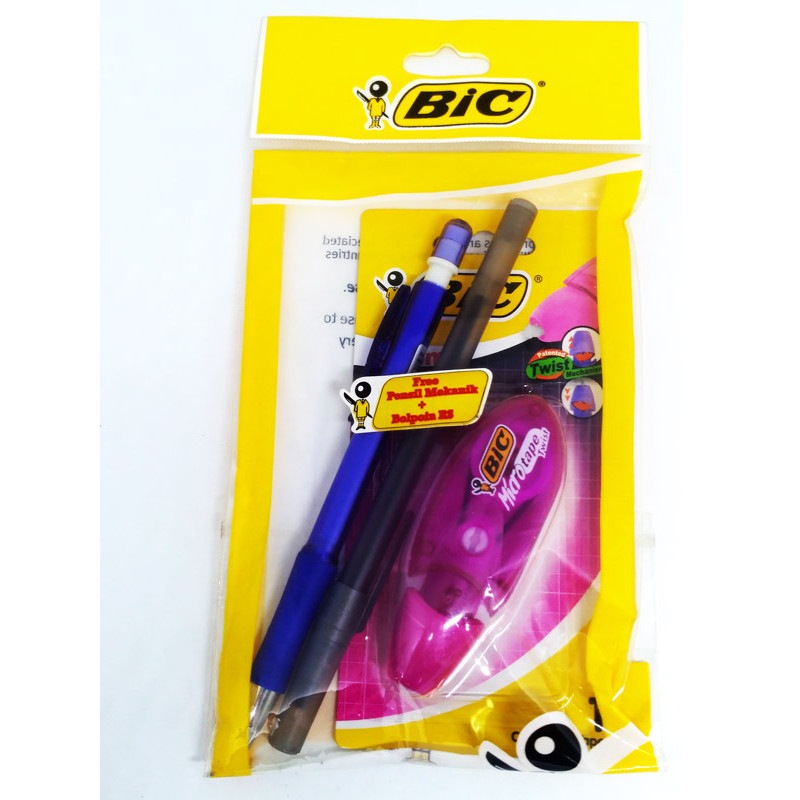 Jual Bic Microtape Twist Lgn Free 1 Bu4 & 1Rs (Bcp-0213+Bu4+Rs) | Shopee Indonesia