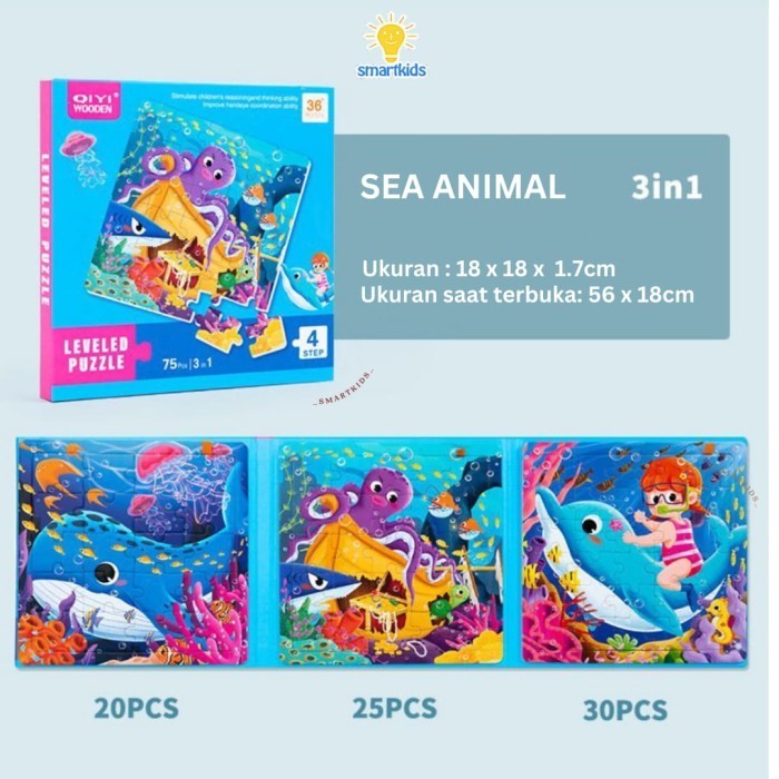 Jual BUKU PUZZLE 3 IN 1 / BOOK LEVELED PUZZLE LEVEL 5 STEP VARIASI ...