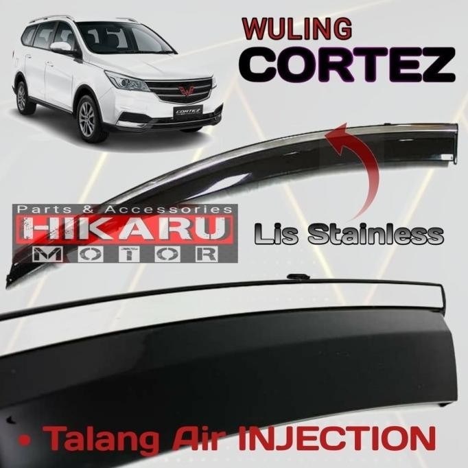 Jual neet Talang Air Mobil Wuling CORTEZ Model Injection List Stainless Asli Buru Order | Shopee ...