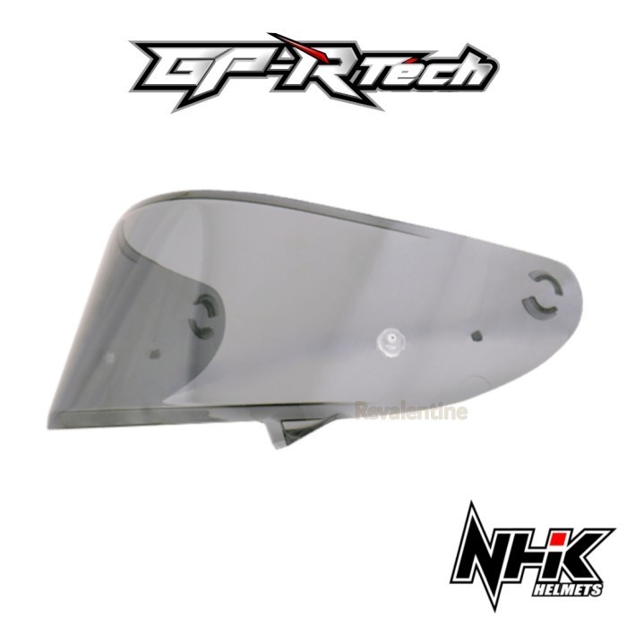 Jual Visor Nhk Gpr Tech Flat Mid Smoke Kaca Helm Full Face Gp R Middle ...