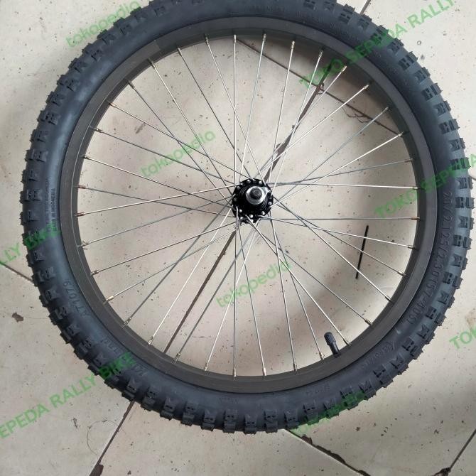 Jual New Wheelset Sepeda Ukuran 20 Roda Depan Lengkap Dengan Ban Luar ...