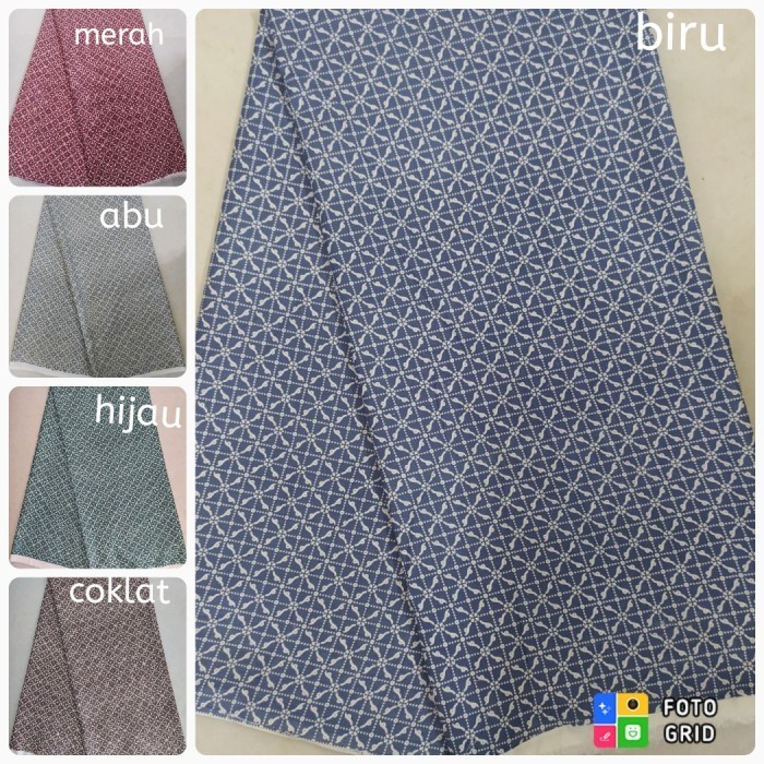 Jual Kain Batik Tr Kotak Wajik ( Biru Merah Abu Hijau Coklat ) | Shopee ...