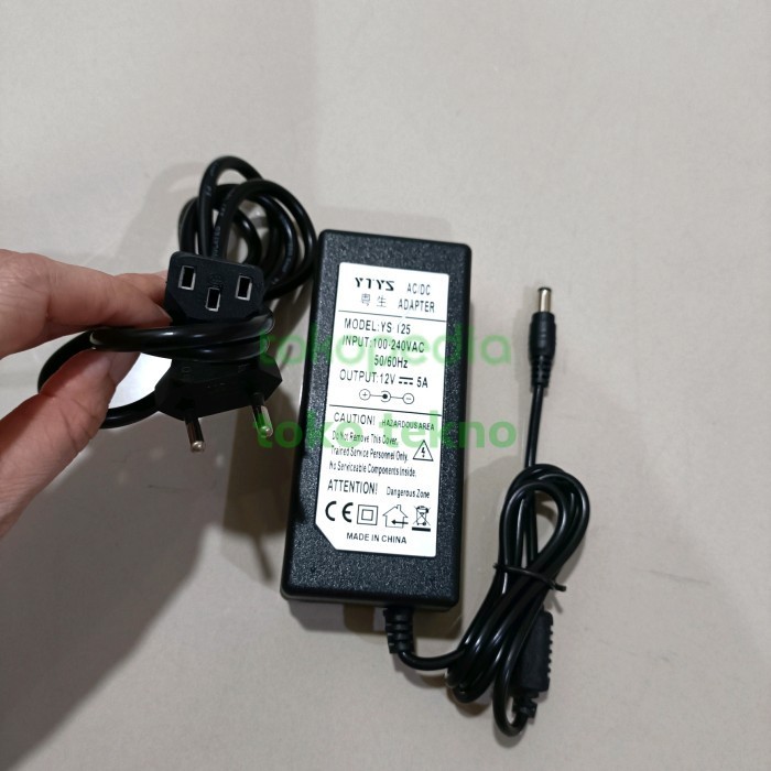 Jual Adaptor 12V 5A / Power Supply 12V Dc 5A / Adaptor 12V5A ( Real 5A ...