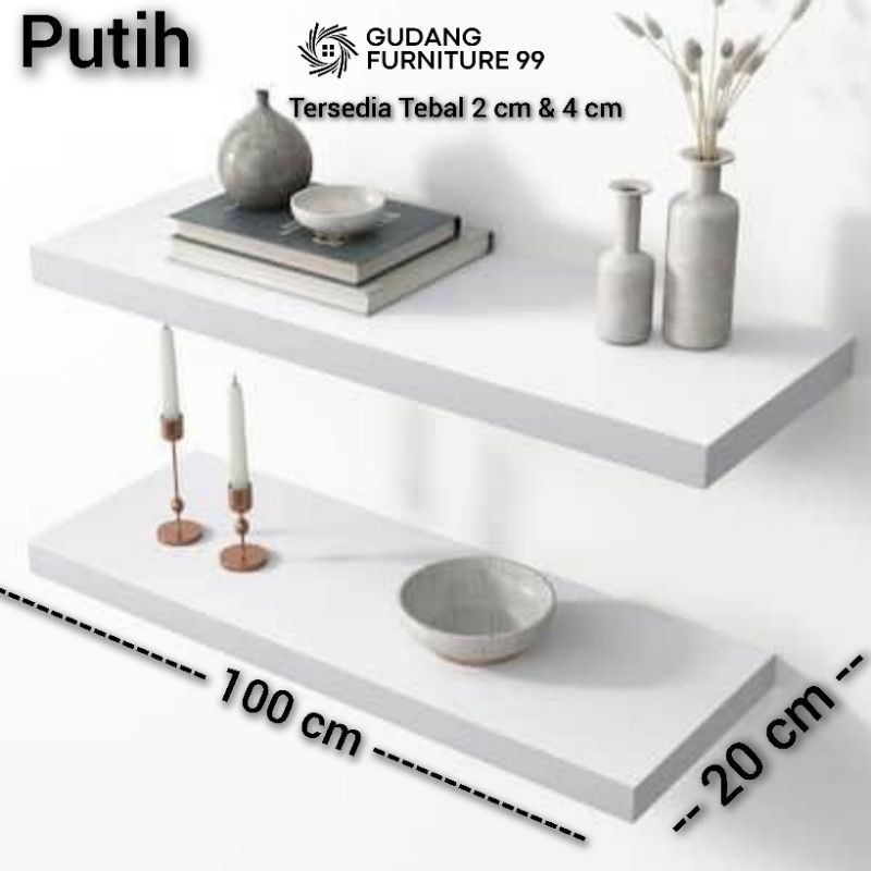 Jual Ambalan Dinding Decorasi Panjang 100 cm, Lebar 20 cm, Tebal 2 cm ...