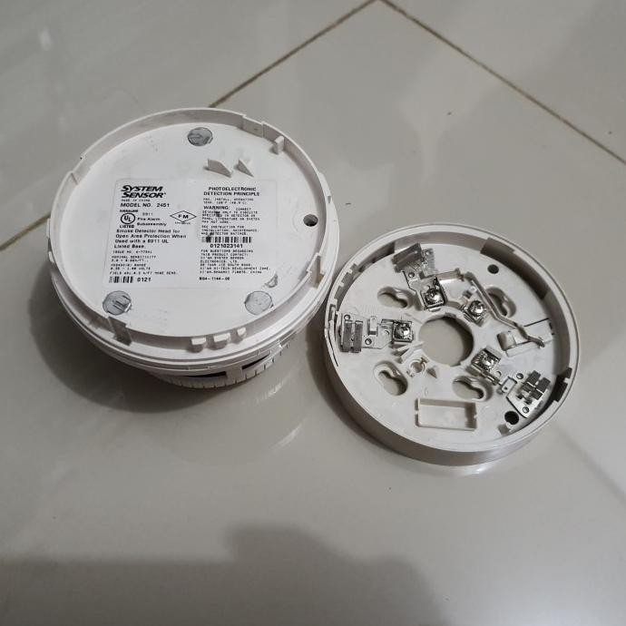 Jual System Sensor 2451 Photoelectric Smoke Detector B401 Base 4 ...
