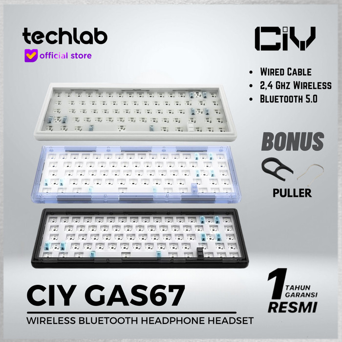 Jual Ready CIY Gas67 / Gas 67 / Gas-67 Wireless Mechanical Keyboard ...