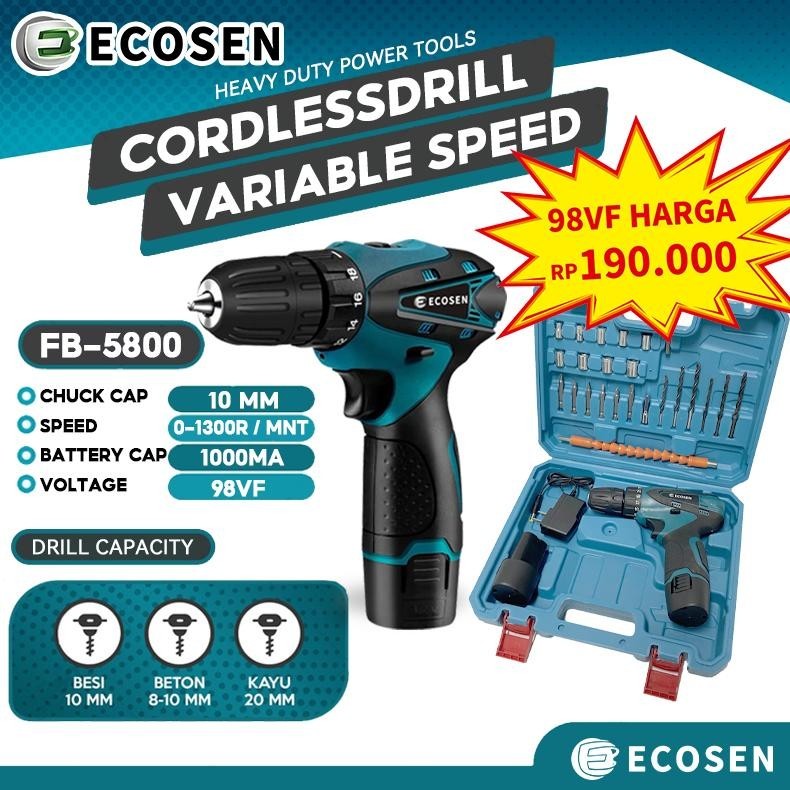Jual {BARU} Mesin Bor Baterai Tangan/Cordless Drill Battery/Bor Cordless Power Drills Kit/98V ...