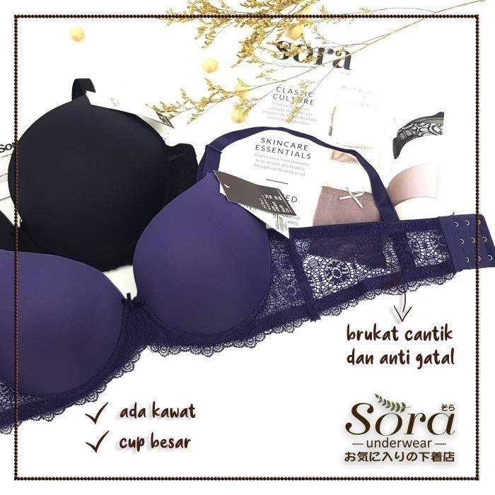 Jual Bra Bh Pakaian Dalam Wanita Kawat Busa Tipis Jumbo Cup Besar 4419 ...