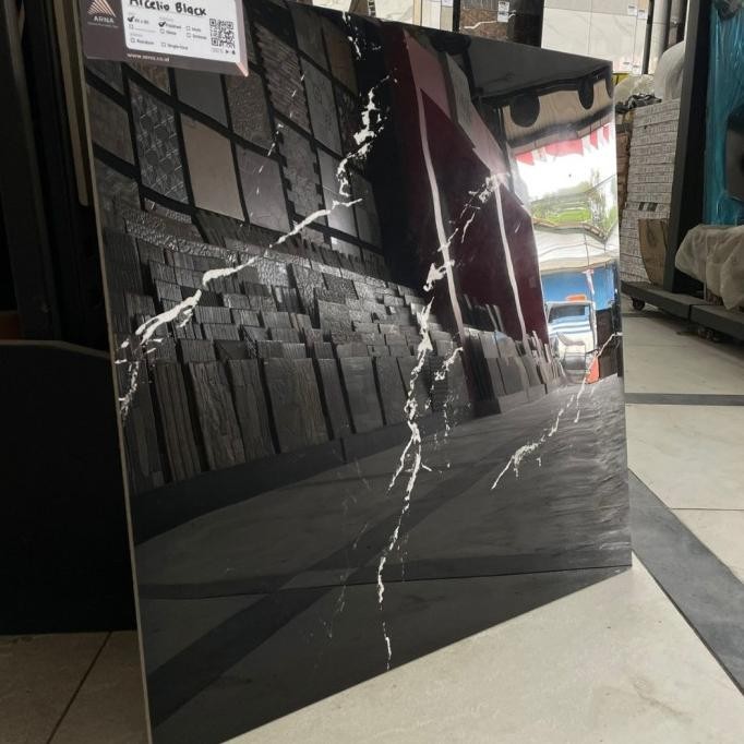Jual Granit lantai motif marmer hitam 60x60 arcelio black PS | Shopee ...