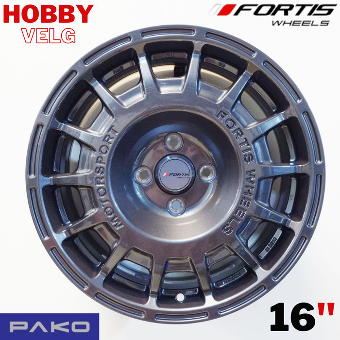Jual VELG MOBIL FORTIS WHEELS BY PAKO PRW 16 R16 x 7 4H 100 ET 38 DARK ...
