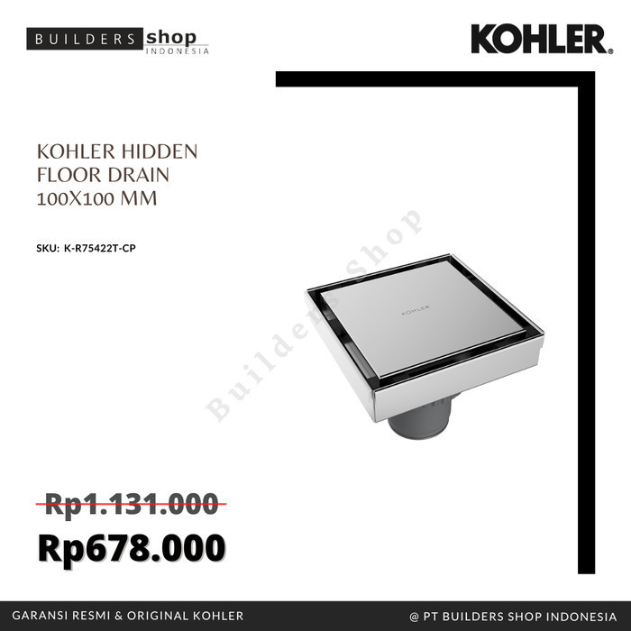 Jual KOHLER - Hidden Floor Drain K-R75422T-CP | Shopee Indonesia
