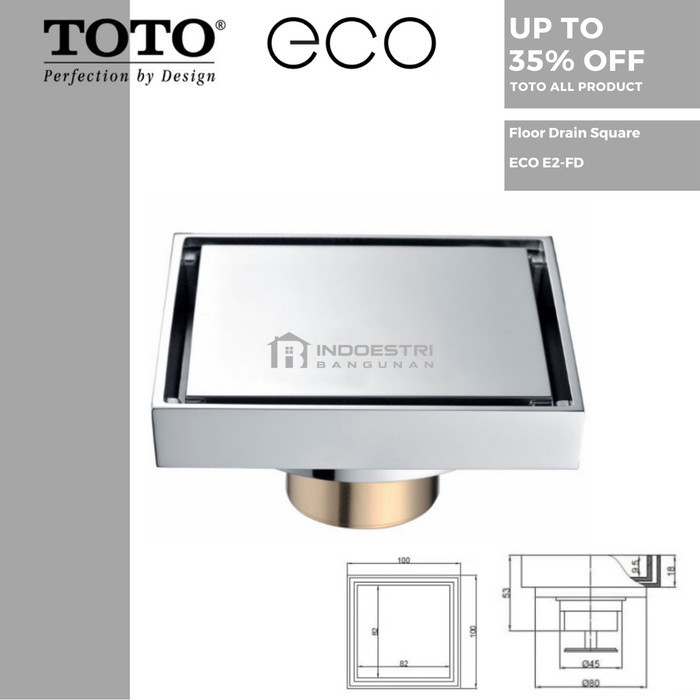 Jual Floor Drain TOTO ECO E2FD Deluxe Floor Drain ECO E2FD | Shopee ...