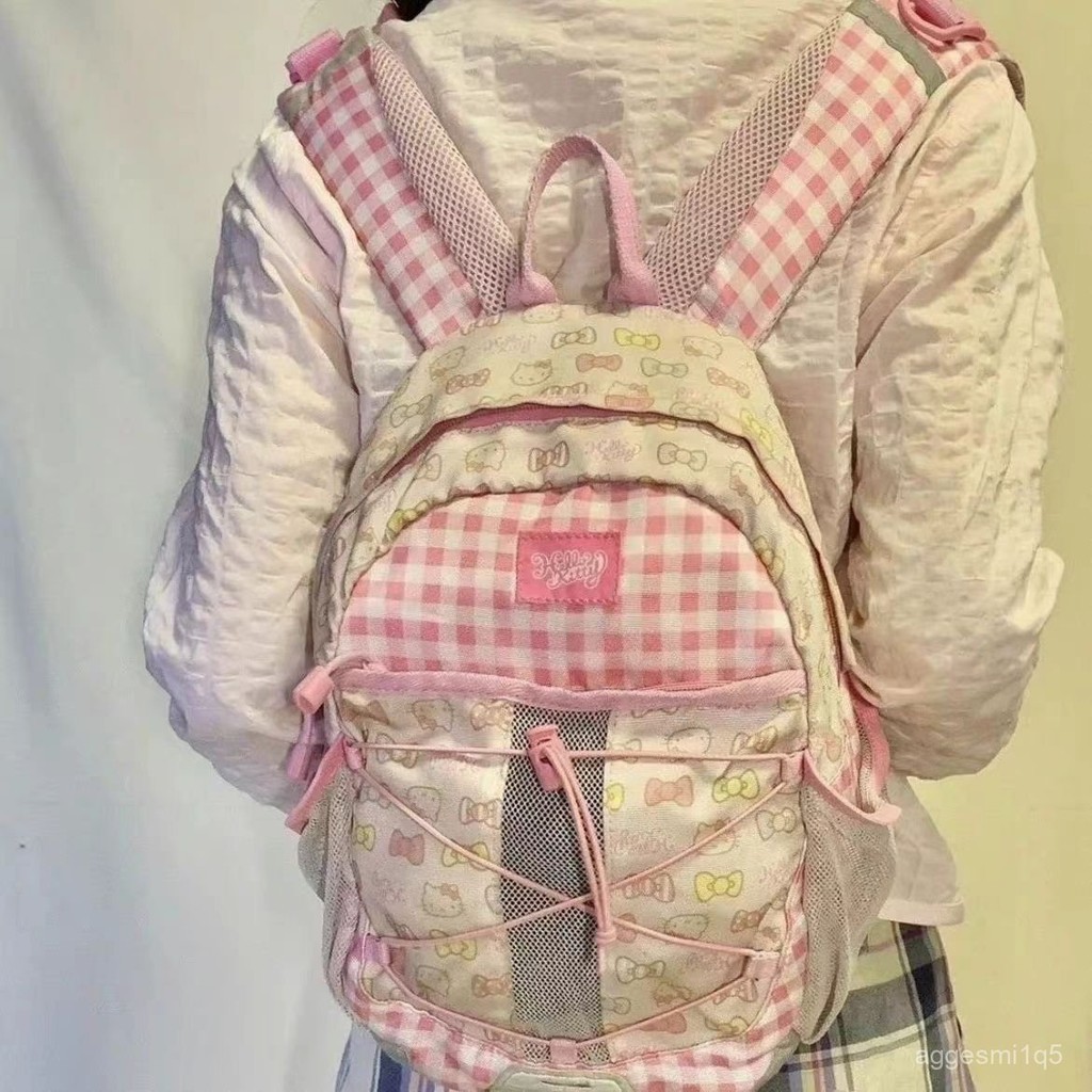 Jual Tas Sekolah Hello Kitty Motif Pita Waterproof/Tas Ransel Hello ...
