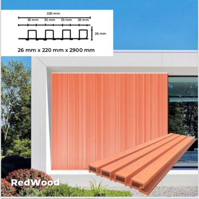 Jual Wpc Outdoor Wallpanel Buat Dinding Luar Panjang 290Cm Lebar 26Cm ...
