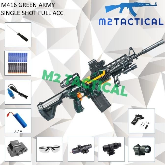 Jual READY STOCK MAINAN M416 NERF GUN / M416 NERFTY ELECTRIC DARTS BLASTER ARMY CAMO ...