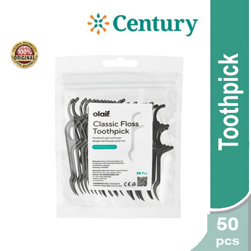 Jual OLAIF CLASSIC FLOSS TOOTHPICK 50 PCS / PEMBERSIH GIGI | Shopee ...