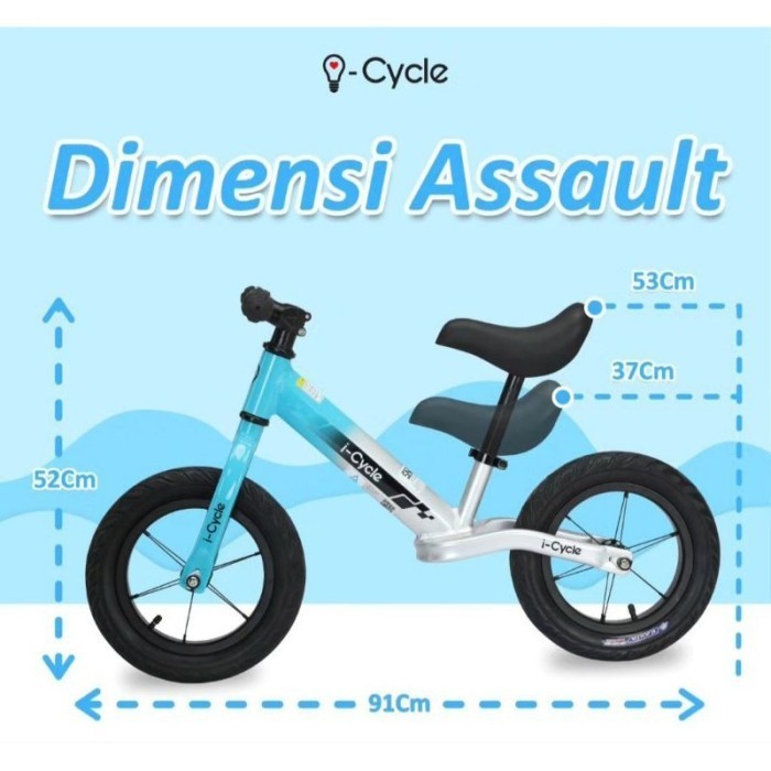 Jual Pushbike Icycle Assault Alloy Balance Bike Push Bike I-Cycle ...