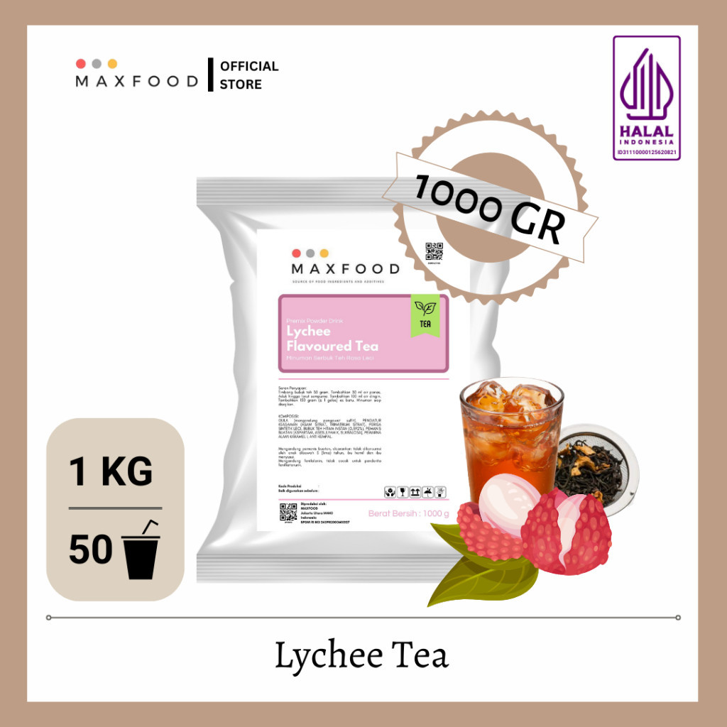 Jual Maxfood - Lychee Tea/ Teh Leci/ Bubuk Numan Teh Rasa Leci 1 Kg ...