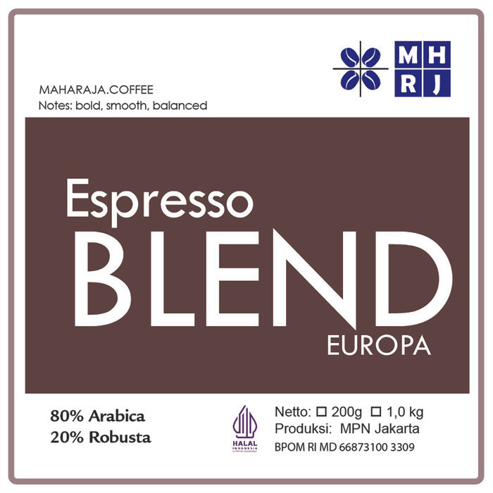 Jual Kopi Espresso Europa Blend 1Kg Biji Econo Pack Maharaja Coffee ...