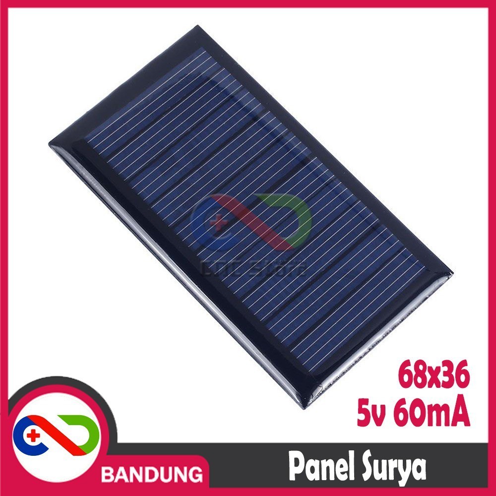 Jual PANEL SOLAR PHOTOVOLTAIC 68X36 5V 60MA 0.3WATT | Shopee Indonesia