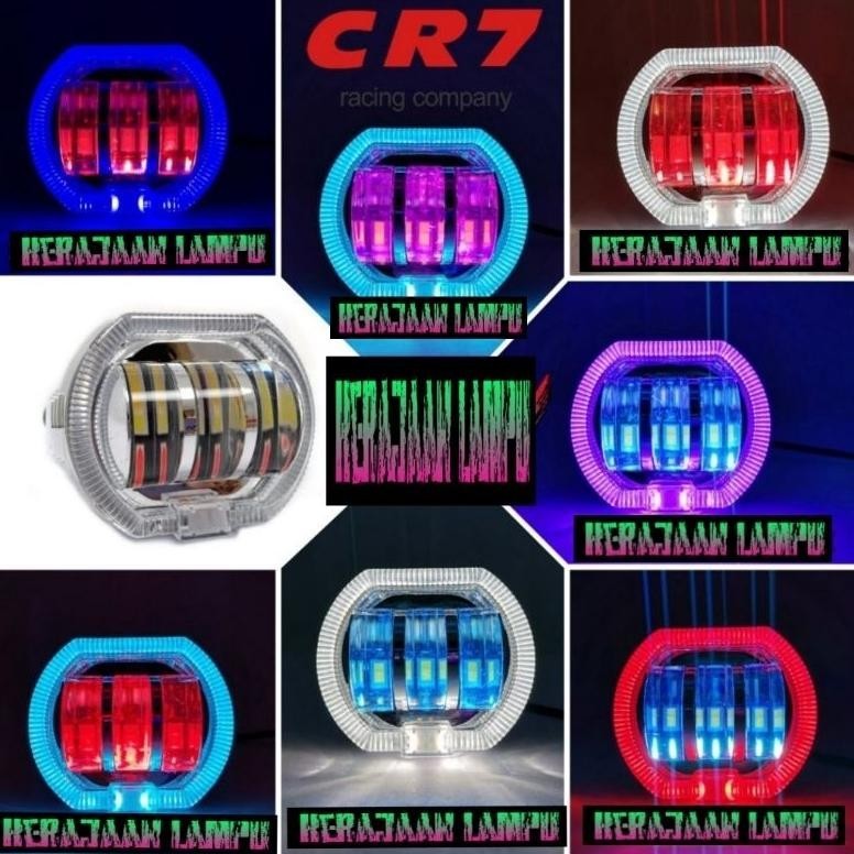 Jual Lampu Depan LED Projector Biled 3 Lensa 8D Projie Biled Daymaker 3 ...