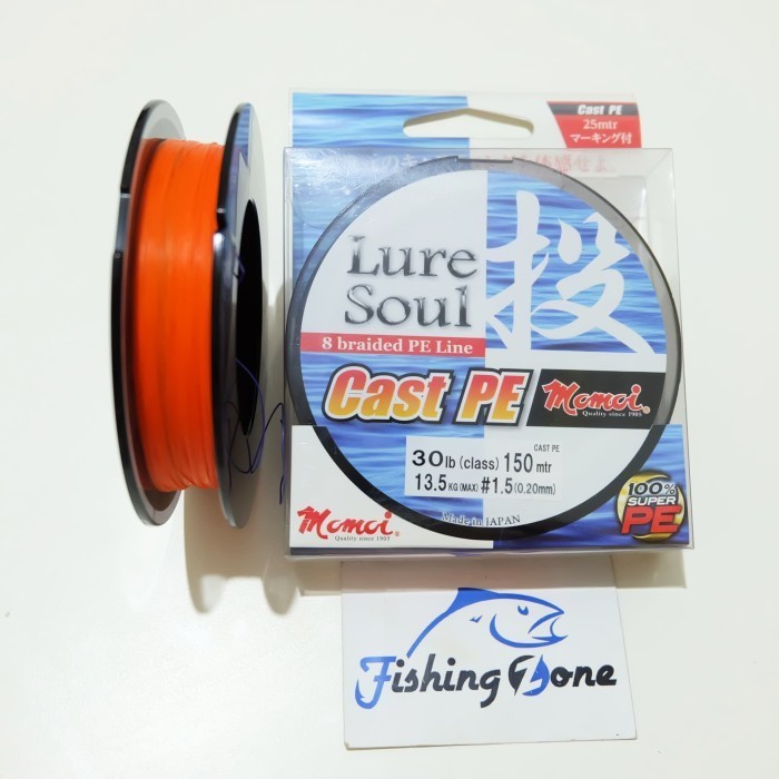 Jual MOMOI LureSoul Cast PE 150M - PE 1.5 / 30LB / Dia.0.20mm | Shopee Indonesia