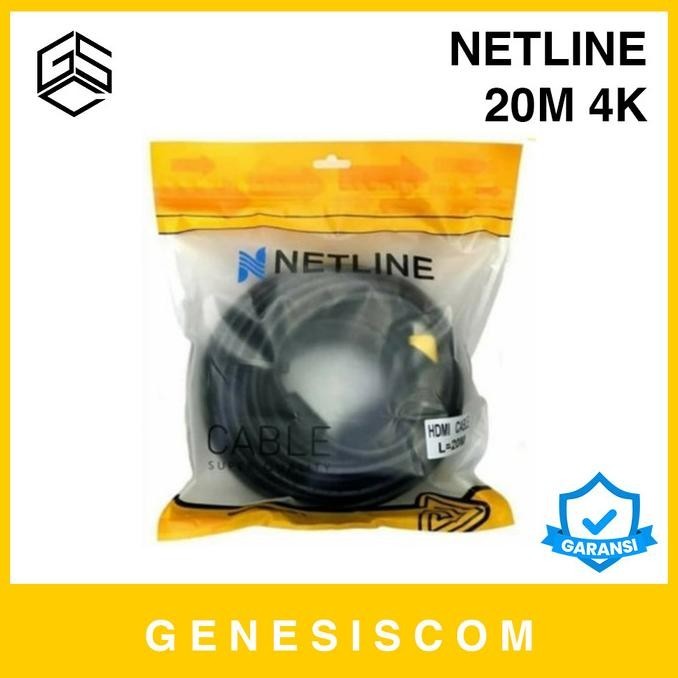 Jual HARGA DISC - Kabel HDMI 20M / 20 Meter NETLINE 4K V2.0 Gold Plated ...