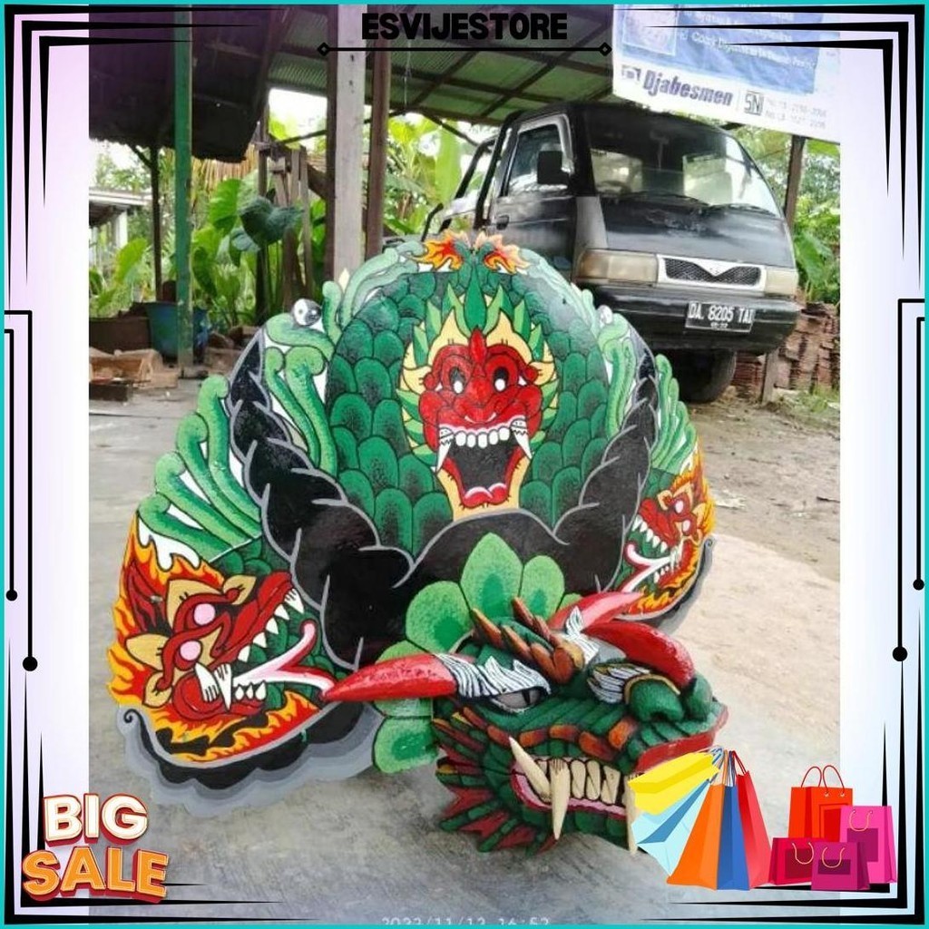Jual Barongan Devil Sungut Full Kayu Asli Ukuran 14 Bonus Kemul Panjang ...