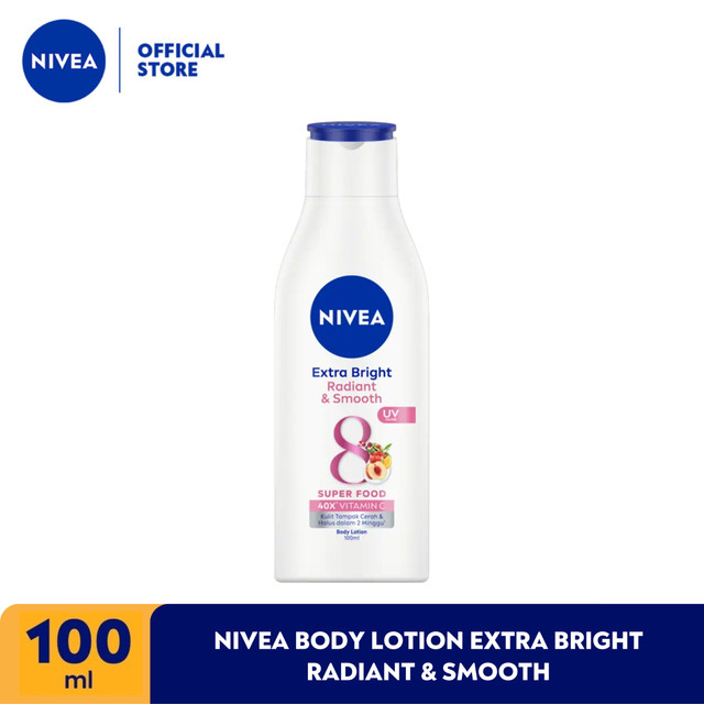 Jual NIVEA Body Lotion Extra Bright Radiant & Smooth UV Filter 100ml ...
