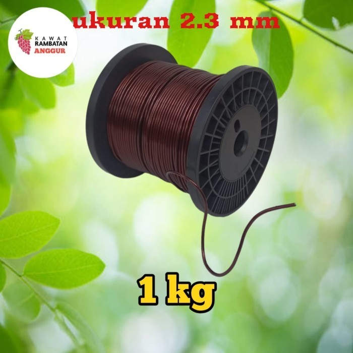 Jual Kawat Rambatan Anggur 2.3 Mm Berat 1 Kg Coklat Glossy | Shopee ...