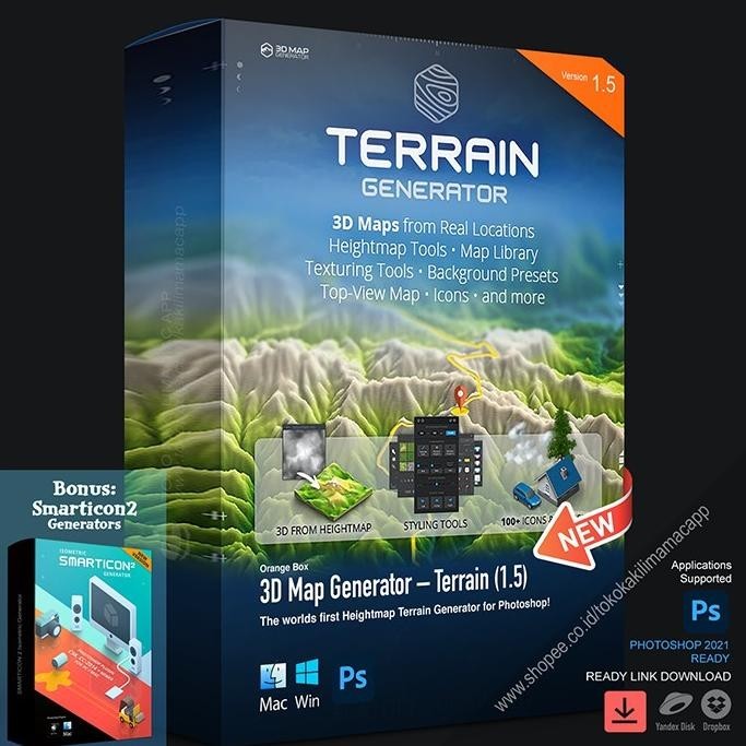 Jual promoo baru 3d map generator terrain from heightmap (mac/win ...