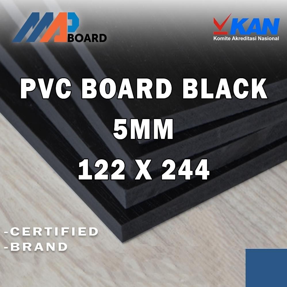 Jual promoo baru lembaran pvc foam board black / map board hitam keras ...