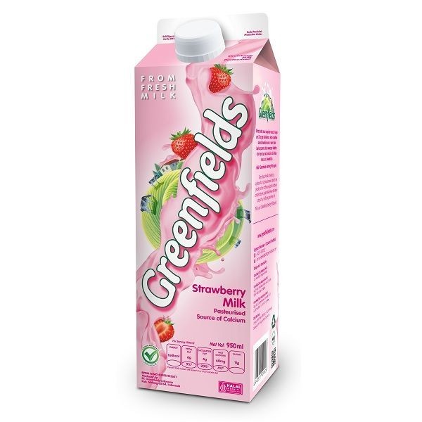 Jual GREENFIELDS FRESH MILK STRAWBERRY 950 ML | Shopee Indonesia